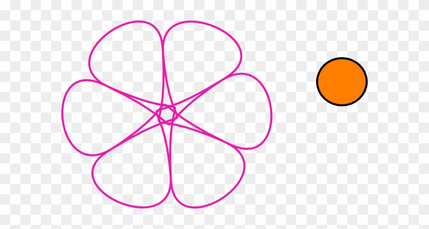 Pink Flower Clipart Outline - Pink Flower Outline Clipart - Full Size ...