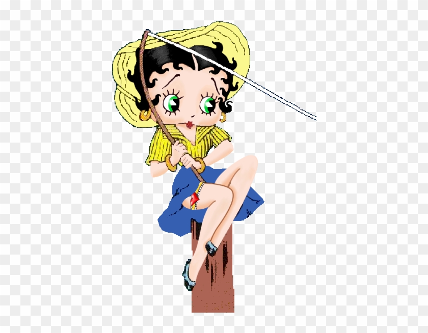 Betty Boop Fishing - Betty Boop Fishing - Full Size PNG Clipart Images ...