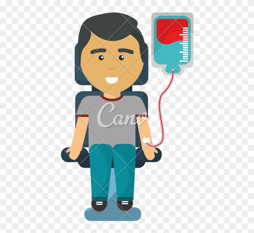 Man Donating Blood Icon - Person Donating Blood Icon - Full Size PNG ...