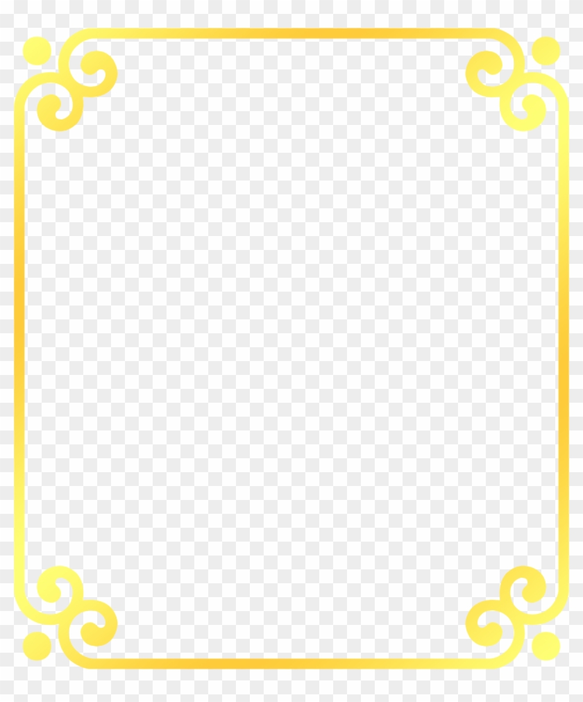 Area Pattern Golden Frame Transprent Free Download - Yellow Square ...