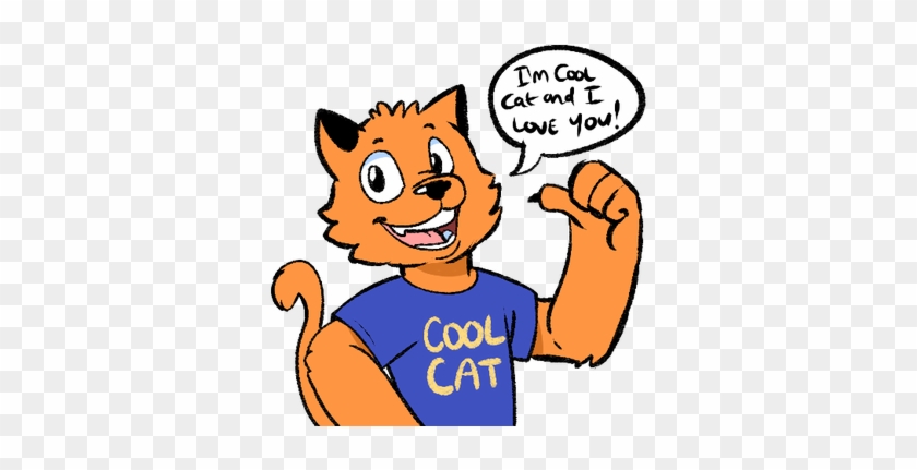 Bobcat Clipart Cool Cat - Cool Cat Loves You - Full Size PNG Clipart ...