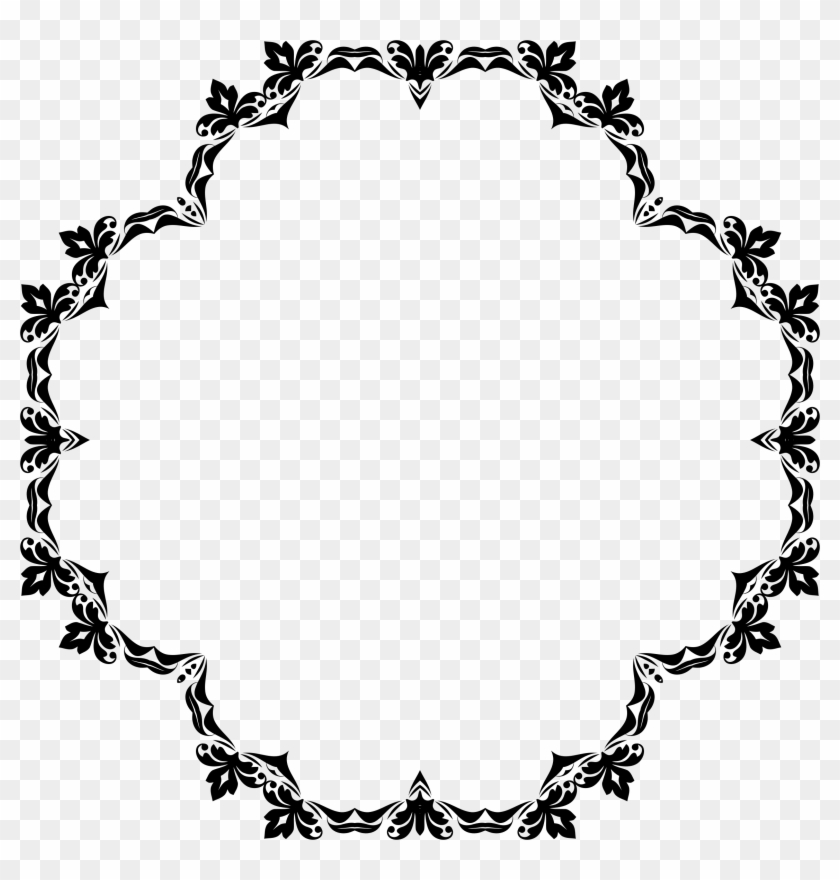 Big Image - Mistletoe Border Black And White - Full Size PNG Clipart ...