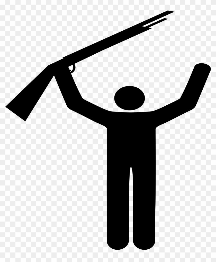 Rifle Weapon Bullet Firearm Gun - Standing Position Stick Figures ...