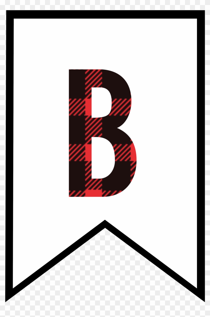 Free Printable Banner Letters, Lumberjack Birthday - Buffalo Plaid ...