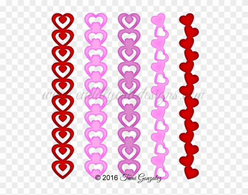 Vertical Heart Borders - Vertical Heart Borders - Full Size PNG Clipart ...