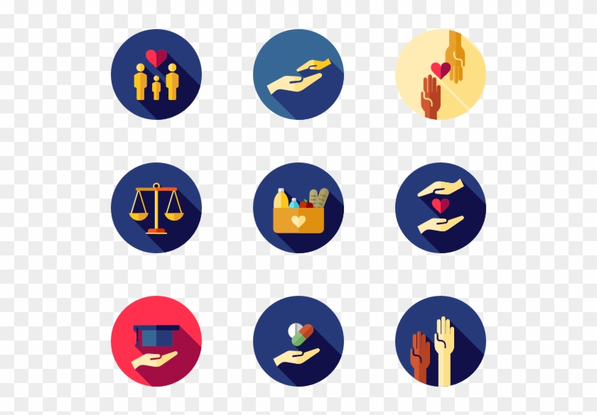 Charity - Charity Flat Icon - Full Size PNG Clipart Images Download