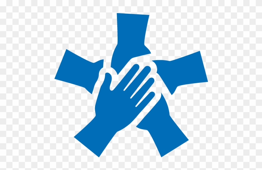 Icon Of A Group Of Hands Coming Together - Icon Of A Group Of Hands ...