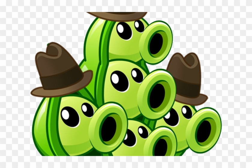 Plants Vs Zombies Clipart Pea Pod - Pea Plants Vs Zombies - Full Size ...