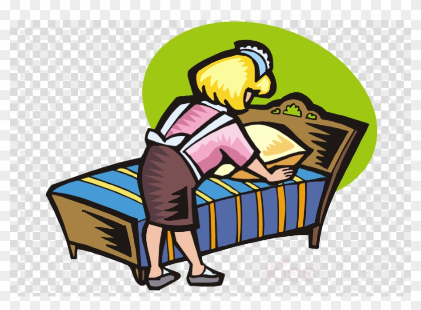 Bed Making Clipart Bed-making Clip Art - Make The Bed Cartoon Png ...