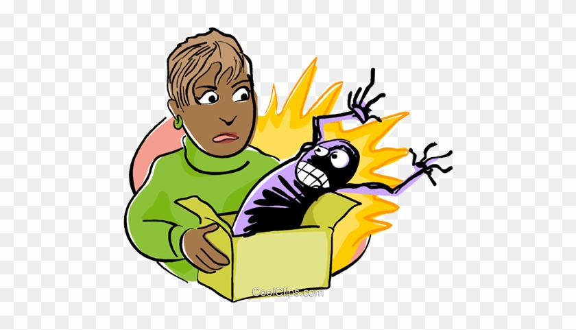 Surprise Gift Royalty Free Vector Clip Art Illustration - Cartoon ...