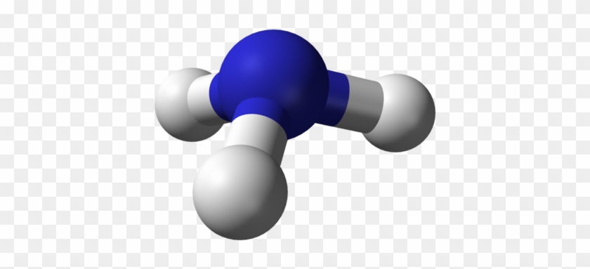 Ball And Stick Model Of Ammonia - Trigonal Pyramidal Molecule - Full ...