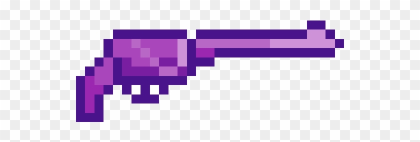 Purple Pistol - Pixel - Full Size PNG Clipart Images Download