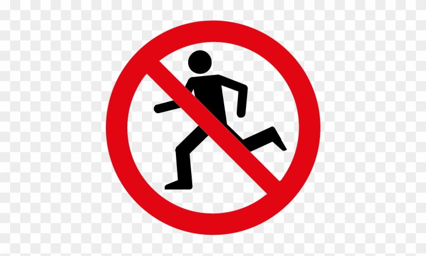 No Running Sign - Full Size PNG Clipart Images Download
