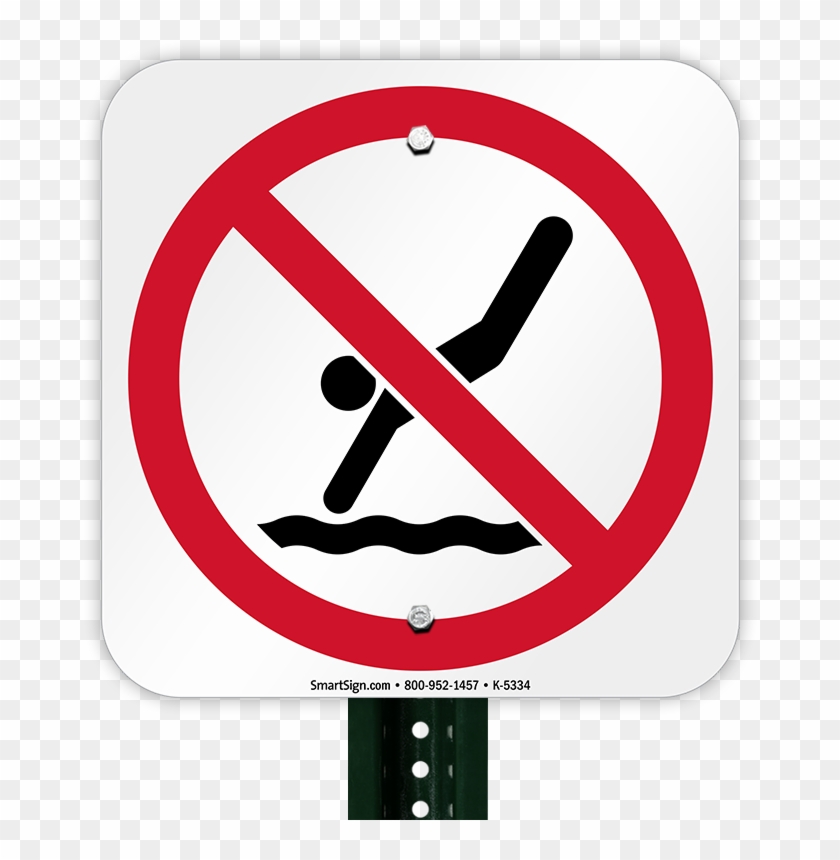 No Diving Symbol Sign - No Diving Sign - Full Size PNG Clipart Images ...