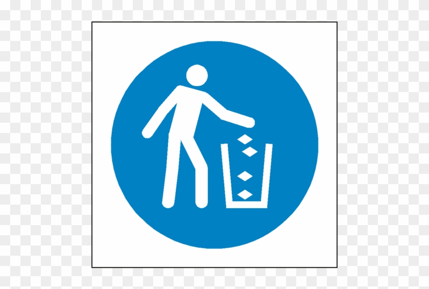 Use Litter Bin Symbol Label Safety-label - Safety Signs For Packing ...