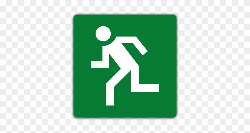 Emergency Safety Sign - Emergency Escape Route Sign - Full Size PNG ...