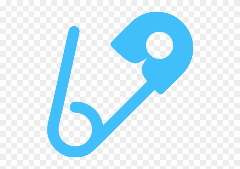 Caribbean Blue Safety Pin Icon - Blue Safety Pin Clipart - Full Size ...