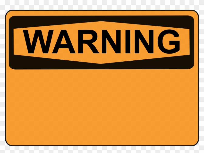 Clipart - Compliancesigns Plastic Osha Warning Sign, 14 X 10 - Free ...