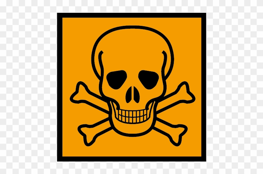 Toxic Sign - Cartoon Skull And Crossbones - Full Size PNG Clipart ...