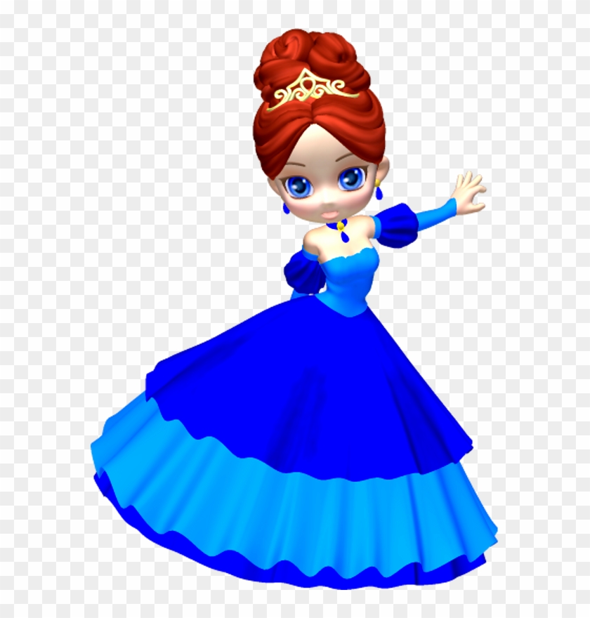 Princess In Blue Poser Png Clipart By Clipartcotttage - Princess ...