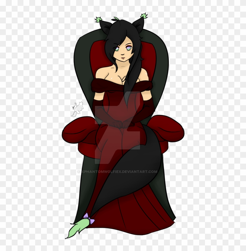 Lady In Red By Xphantomwolfiex On Deviantart - Cartoon - Full Size PNG ...