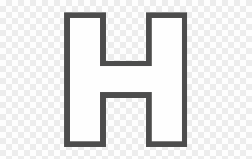 Overhead & Sidelines - Letter H Clip Art Black And White - Full Size ...