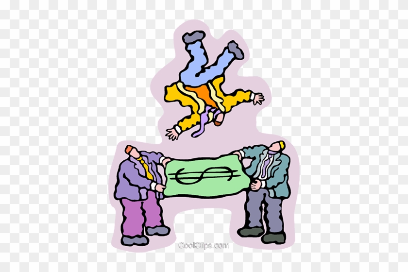 Business Men Flipping A Colleague Royalty Free Vector - Illustration ...