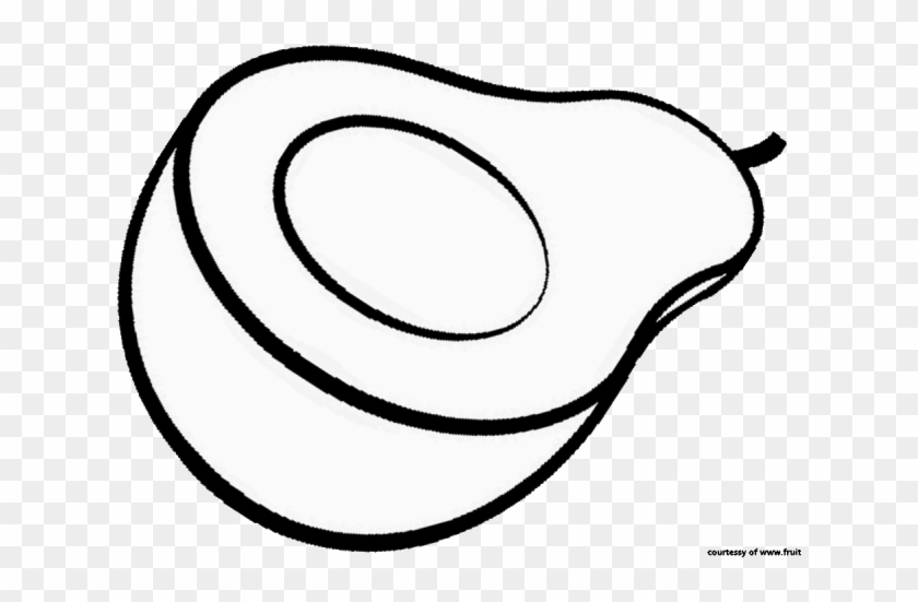 Avocado Clipart Coloring - Avocado - Full Size PNG Clipart Images Download