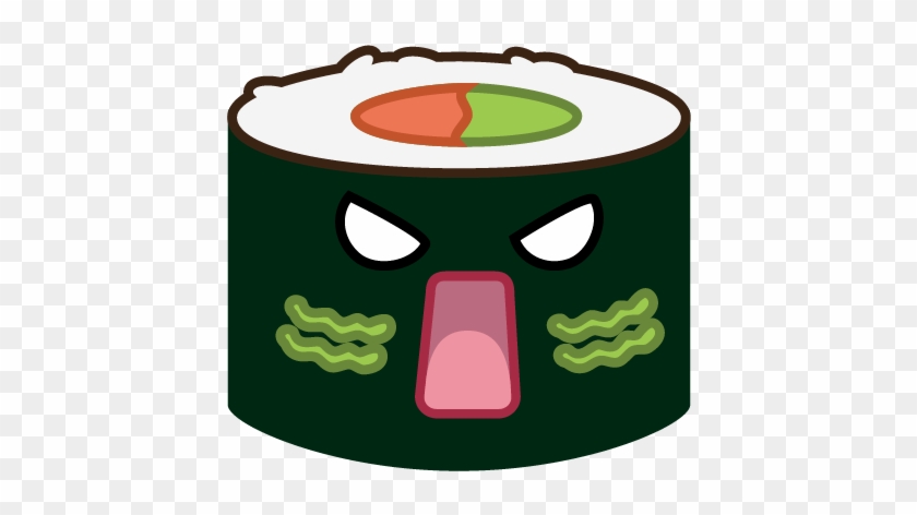 Vector Transparent Library Collection Of Free Adorable - Angry Sushi ...