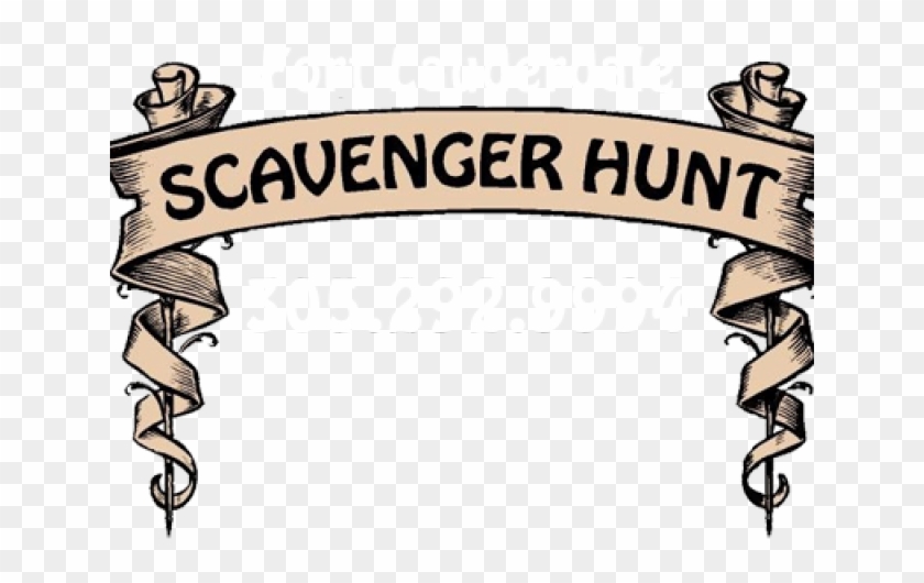 Magnifying Clipart Scavenger Hunt - Blank Scroll Template With Flowers ...