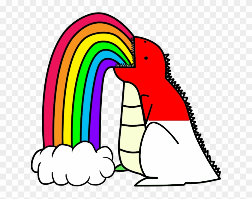 Puke Rainbow Inasaurus - Barfing Fat Rainbow Unicorn - Full Size PNG ...