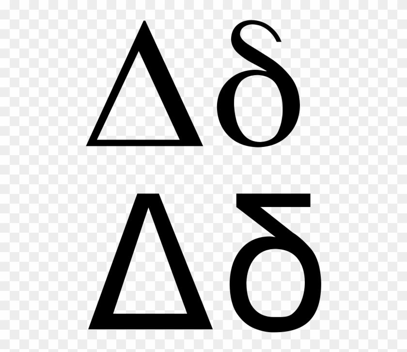 Greek Letter Delta Serif Sans - Greek Number 4 Delta - Full Size PNG ...