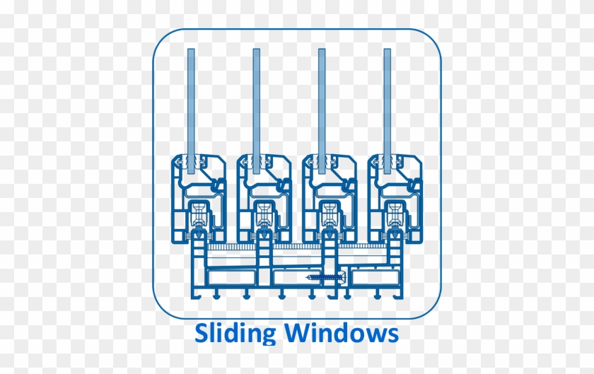 Sliding Windows - Upvc Doors And Windows Details - Full Size PNG ...