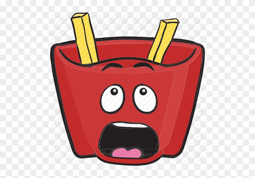 Emoji Fast Food Fry Icon - Crazy French Fries - Full Size PNG Clipart ...