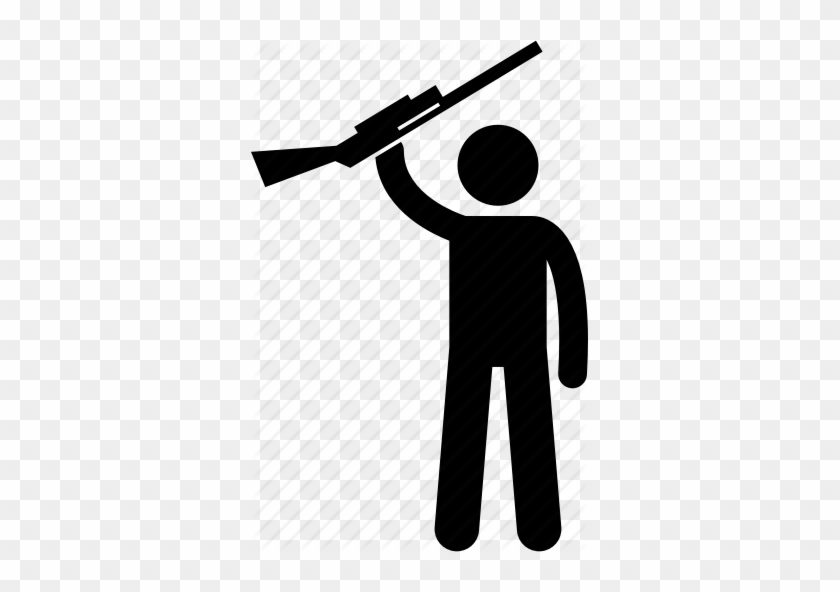 Hunter Vector Skeet Shooting - Stick Figures Holding Guns - Full Size ...