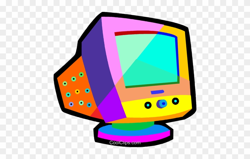 Computer Monitor Royalty Free Vector Clip Art Illustration - Computer ...
