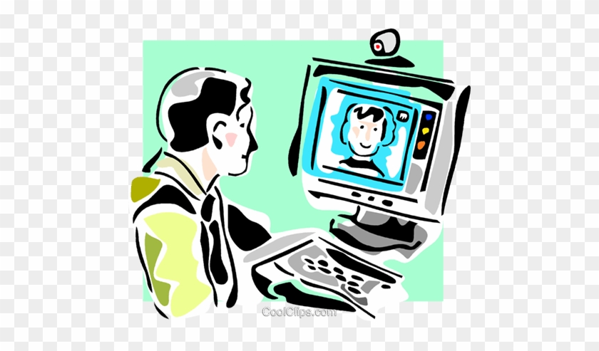 Businessman Looking At A Computer Screen Royalty Free - Businessman ...