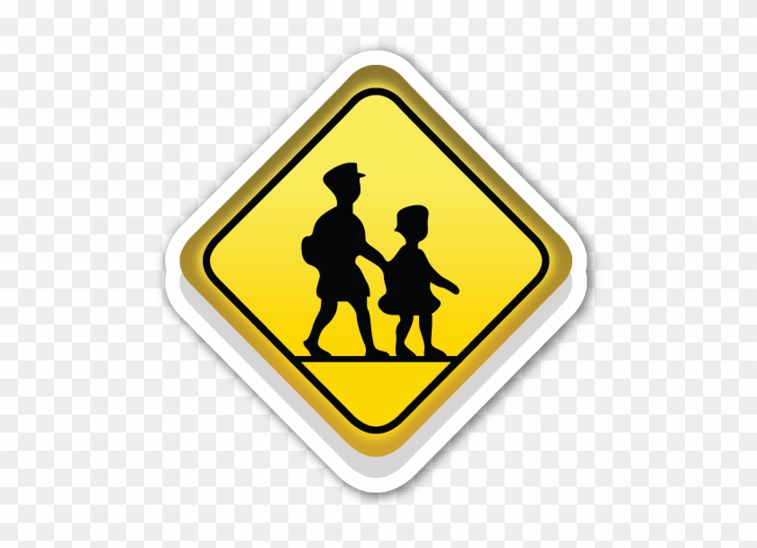 Children Crossing Emoji Stickers, Emoticon, Smileys, - 学校 幼稚園 保育 所 あり ...
