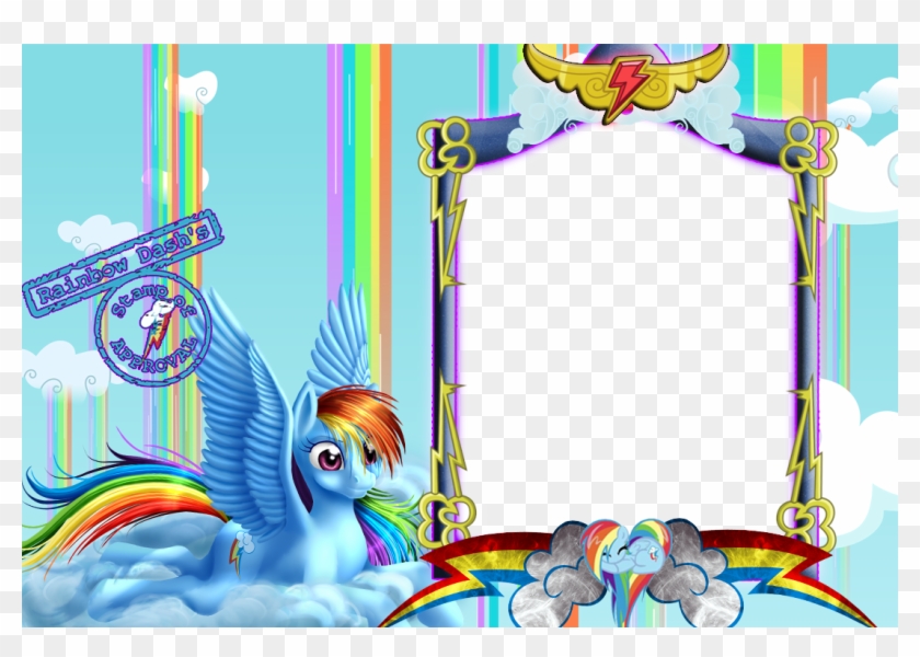 October Clipart Frame - Rainbow Dash Photo Frames - Full Size PNG ...