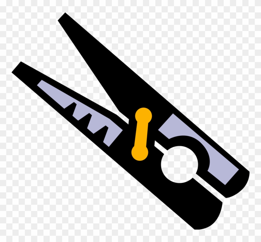 Or Clothes Peg Vector Image Illustration Of - Clothespin - Full Size ...
