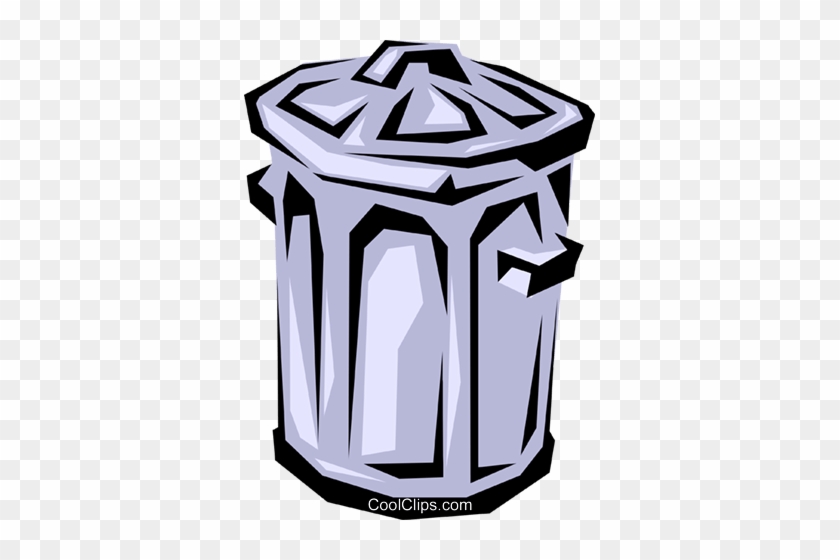 Garbage Can Royalty Free Vector Clip Art Illustration - Trash Can Clip ...