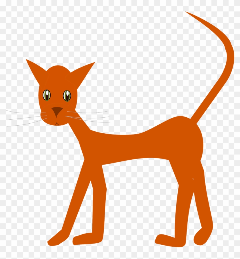 Free Red Cat Doodle Graphic - Transparent Background Cat Clip Art ...