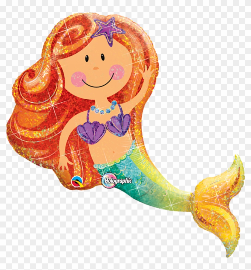Mermaid Foil Balloon - Full Size PNG Clipart Images Download