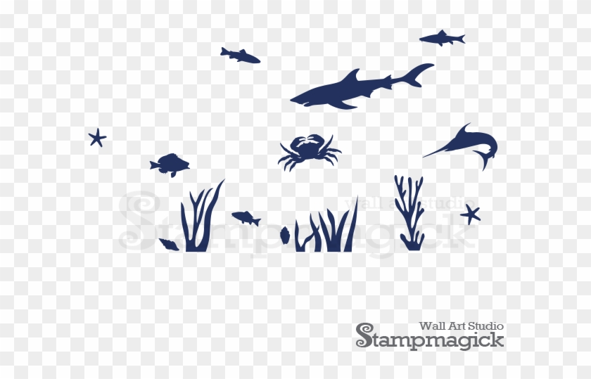 Free Download Under Water Ocean Wall Decals Clipart - Wall Decal - Full ...