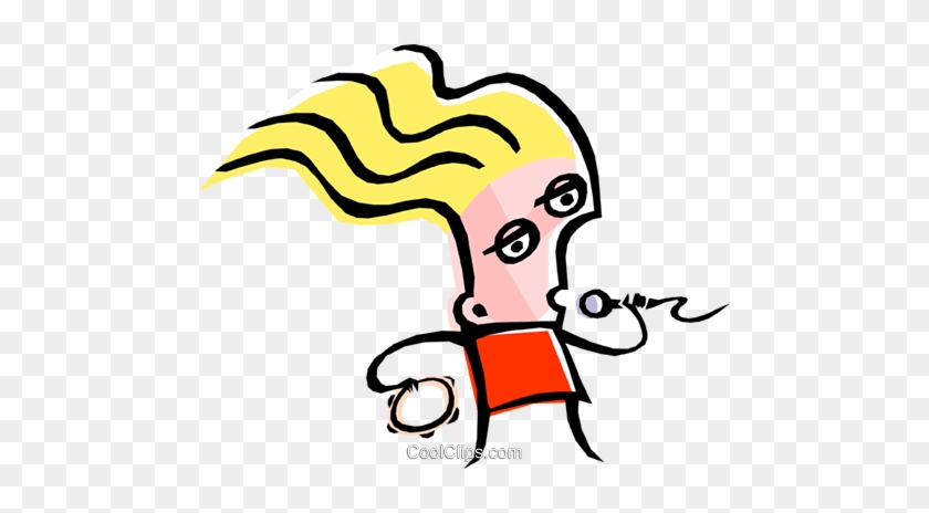 Cool Female Singer Royalty Free Vector Clip Art Illustration - Singer ...
