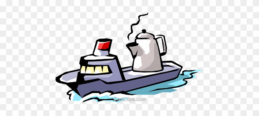 Ship With Teapot Royalty Free Vector Clip Art Illustration - Ship With ...