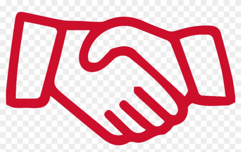 Black And White Download Support - Shake Hands Icon Red - Full Size PNG ...