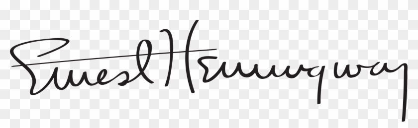 Open - Ernest Hemingway Signature - Full Size PNG Clipart Images Download