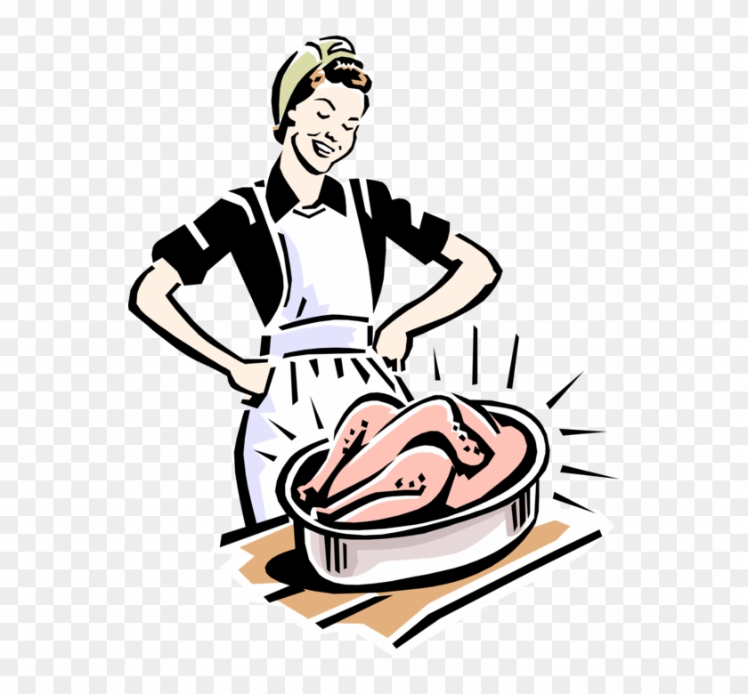 Vector Illustration Of 1950's Vintage Style Mother - Vector ...