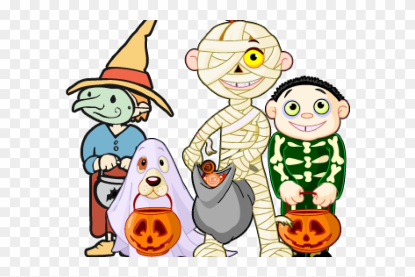 Trick Or Treat Clipart October - Halloween Party Costume Coloring Book ...